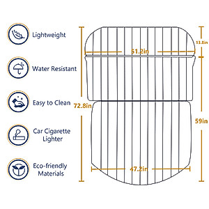 QDH SUV Air Mattress - Thickened Car Bed Back Seat Mattress - Portable Car Mattress for Vehicle Cushion Air Bed Inflatable Mattress Car Bed with Air-Pump - Camping Mattress for SUV