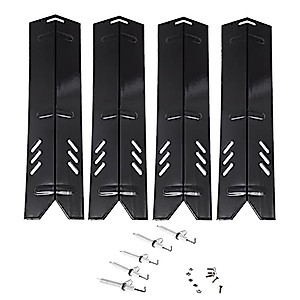 BQMAX 15 inch Heat Shield Grill Parts for Dyna-glo DGF493BNP DGB494SPB DGB495SDP DGB495SDP-D, Backyard BY14-101-001-02 GBC1460W GBC1461W, Porcelain Electrodes Included