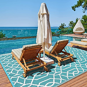 HEBE Outdoor Rug 6'x9' for Patios Waterproof Clearance Reversible Patio Mat Plastic Straw Rug RV Camping Mat Outside Area Rug Carpet for Camping RV,Porch,Deck,Balcony,Camper,Backyard