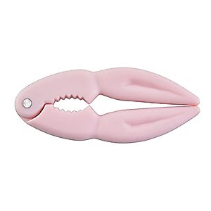 AKOAK 1 Count Creative Crab Crackers Sheller Home Convenient To Eat Crab Tools Walnut Nut Sheller Multifunctional Kitchen Seafood Tools (Pink)