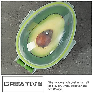 UPKOCH Avocado Keeper Fruit Storage Container: 2Pcs Fruit and Vegetable Storage Keeper Holder Avocado Saver for Kitchen Fridge Food Organizer