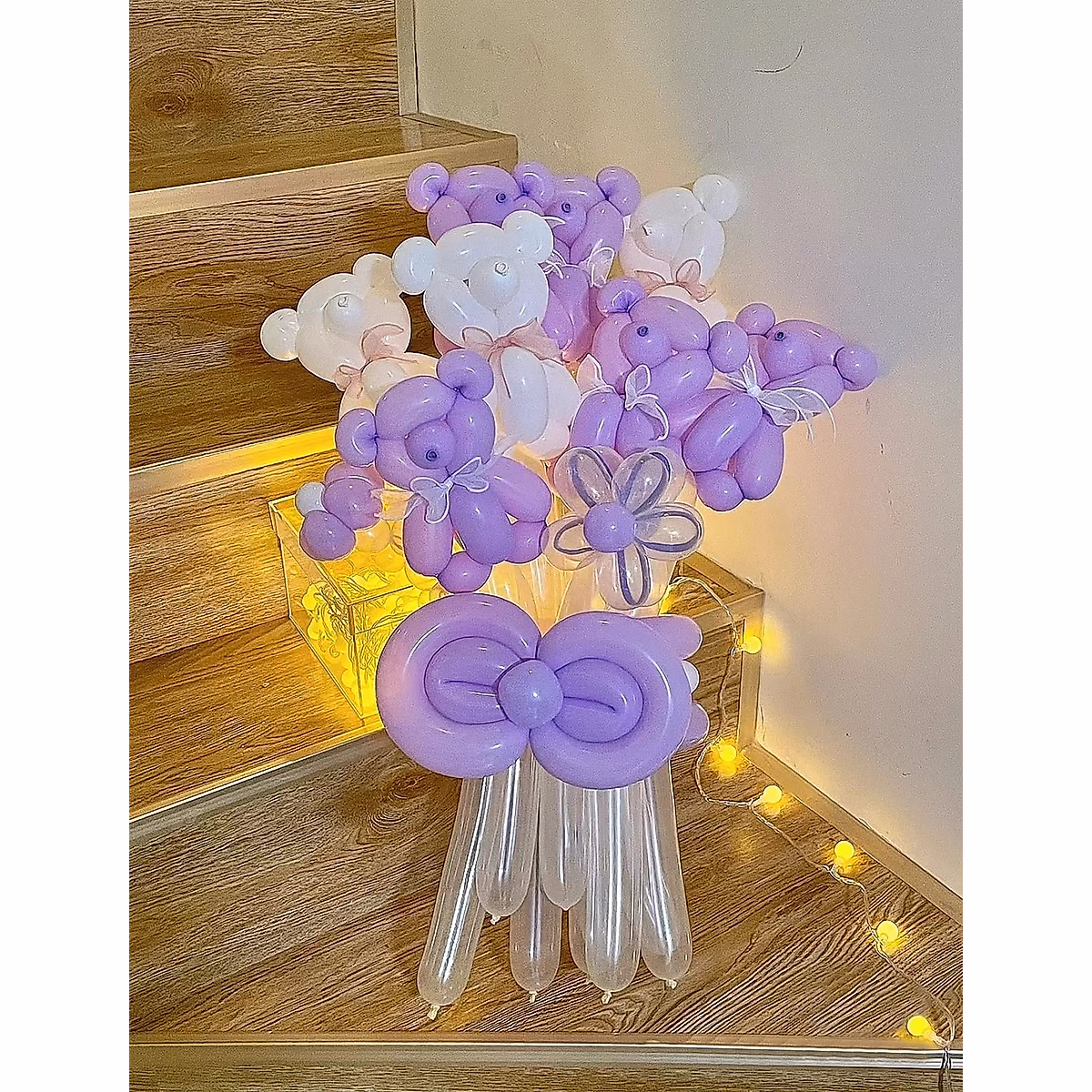 100pcs 260 Balloons Clear Long Balloons for Balloon Garland, Premium Quality Latex Skinny Magic Twisting Balloon Animals Balloons for Birthday Christmas Party Decorations