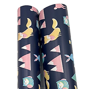 Yifely Fox Shelf Liner Peel & Stick Rabbit Shelving Paper Decor Kids Study Desk Game Table 17.8 Inch by 9.8 Feet