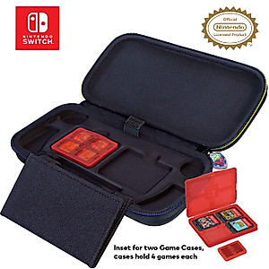 Game Traveler Zelda Nintendo Switch Case - Switch Carry Case for Switch OLED, Switch and Switch Lite, Hard Portable Travel Case, Adjustable Viewing Stand & Bonus Game Cases, Deluxe Carry Handle