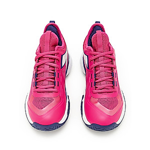 Diadora Women's Finale All Ground Tennis Shoe (Pink Yarrow/White/Blueprint, 7.5)