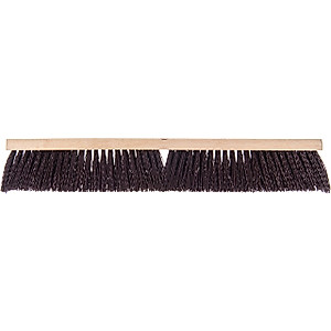 SPARTA Flo-Pac Plastic Floor Sweep, Crimped Sweep with Brace 24" for Cleaning, 24 Inches, Maroon