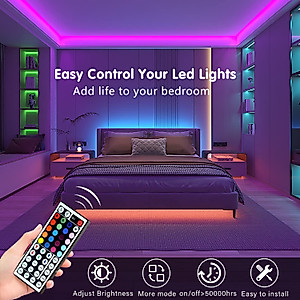 50ft Led Strip Lights Smart Sync Music Led Lights for Bedroom Home Decoration, APP Control