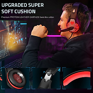 Pacrate GH-1 Gaming Headset for pc (red)