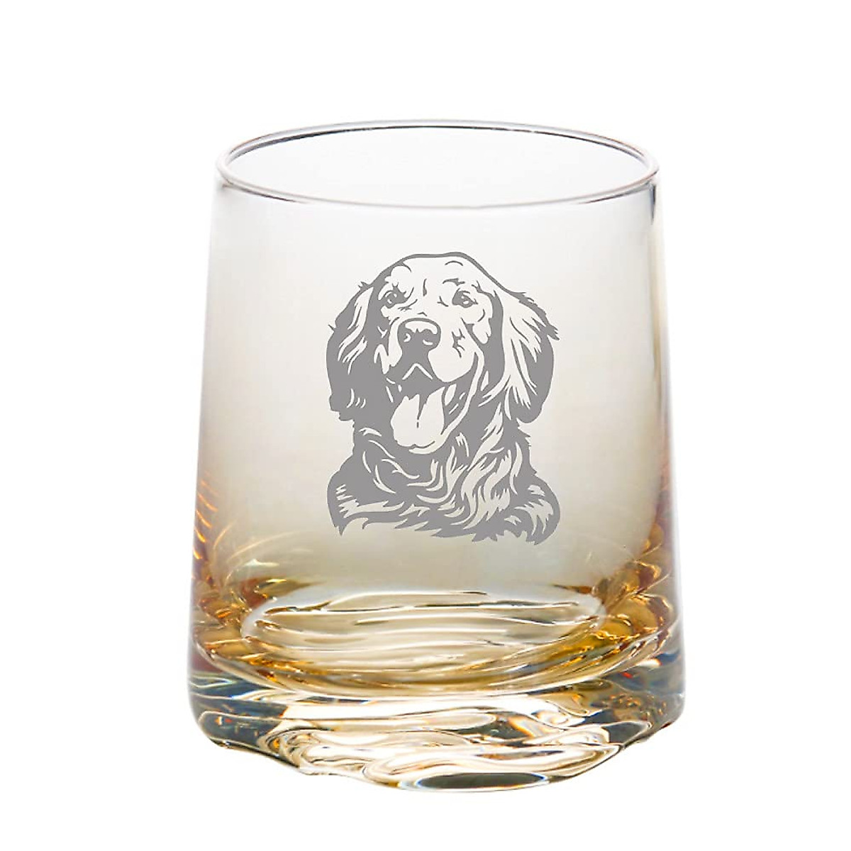Mothers Day Gifts for Golden Retriever Dog Mom, Golden Retriever Gifts Gold Whiskey Tumbler Water Drinking Glass