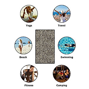 SHUIHAN Leopard Beach Towels for Adults Leopard Towels Panther Cheetah Print Beach Towel Swim Towels Oversized Beach Blanket
