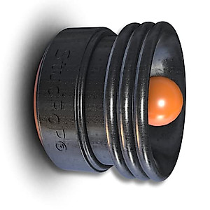 StudPoP Original Magnetic Stud Finder. Orange. Finds metal fasteners holding the wall to the studs. 1" diam moving magnet gives an audible click and a visual movement when fastener is found.