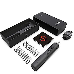 Cordless Electric Screwdriver, JAKEMY USB Rechargeable Multi-Function Magnetic Precision Power Screwdriver Repair Tool Kit with LED Light for PC, Phone, Android Phone, Watch, Laptop