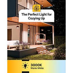 Sunco 4 Pack Dusk to Dawn Light Bulbs LED Edison 3000K Warm White, CRI90 7W Equivalent 60W, Vintage Style ST64 Extra Bright Automatic Bulb, 800 Lumens, E26 Base, Light Sensing Outdoor UL