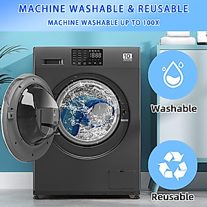 4 Pack Microfiber Cleaning Pad for Rubbermaid Commercial 18 Inch Mop and 17 Inch Mop, Reusable Wet & Dry Mop Refills for Commercial Flat Mop System 18" and 17", for Multi-Surface Floors