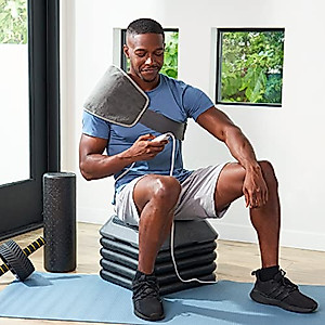 Pure Enrichment® PureRelief™ Lumbar & Abdominal Heating Pad - 4 Heat Settings, Adjustable Belt, Hot/Cold Gel Pack, and Storage Bag - Ideal for Back Pain and Abdominal Cramps