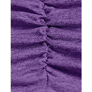 MOQIVGI Womens Golf Skirt High Waist Knee Length Casual Summer Dressy Trendy Cute Athletic Skorts Skirts with Pockets Shorts Sports Clothing Purple Medium