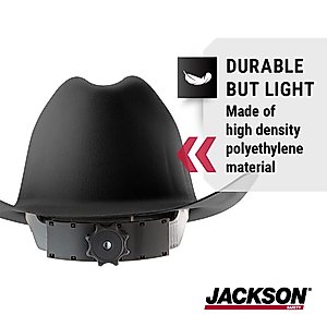 Jackson Safety Cowboy Hard Hat - 4 Point Ratchet Suspension - Western Outlaw Style - (Multiple Colors)
