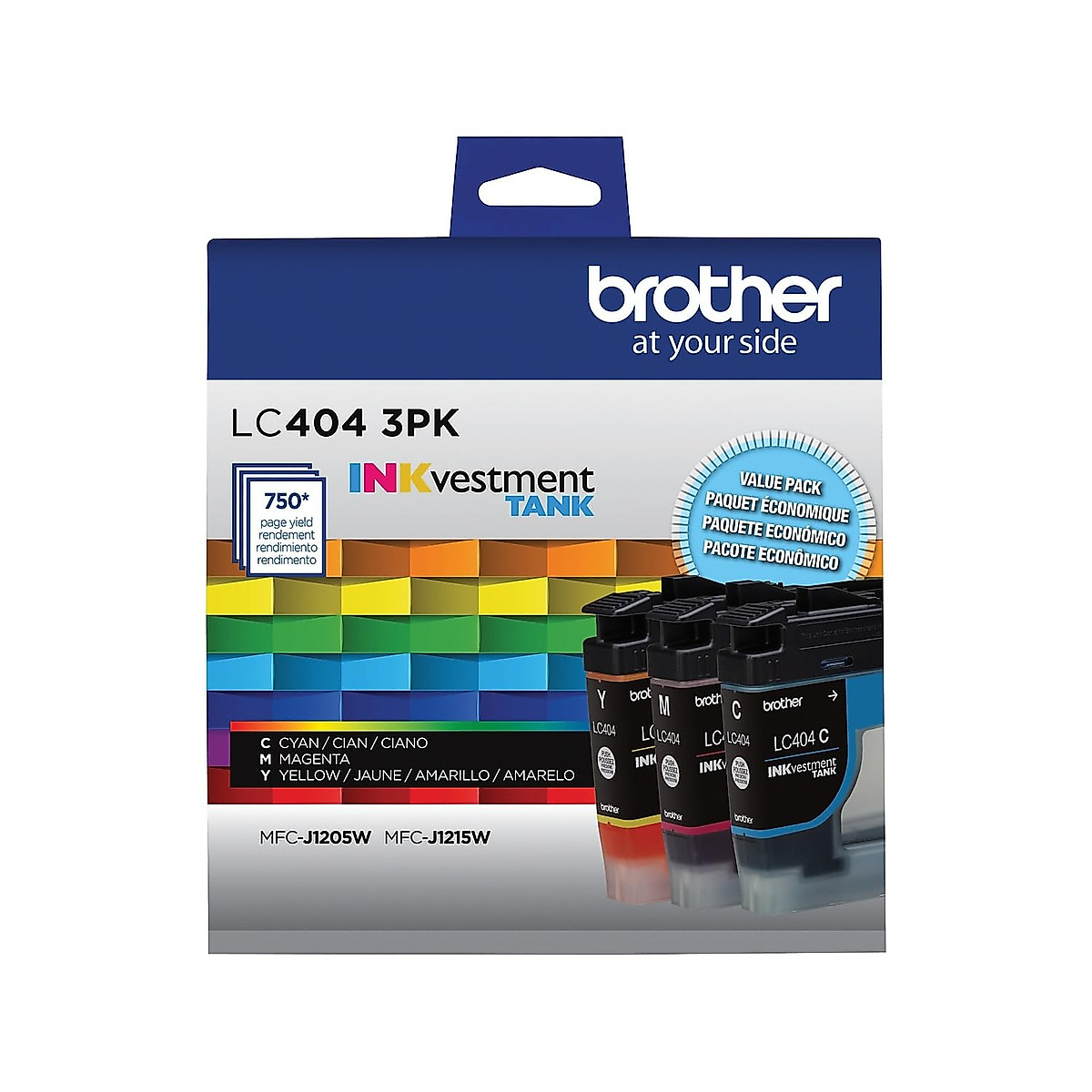 Brother LC4043PKS 3 Pack of Standard Yield Cyan, Magenta and Yellow -Ink -Cartridges
