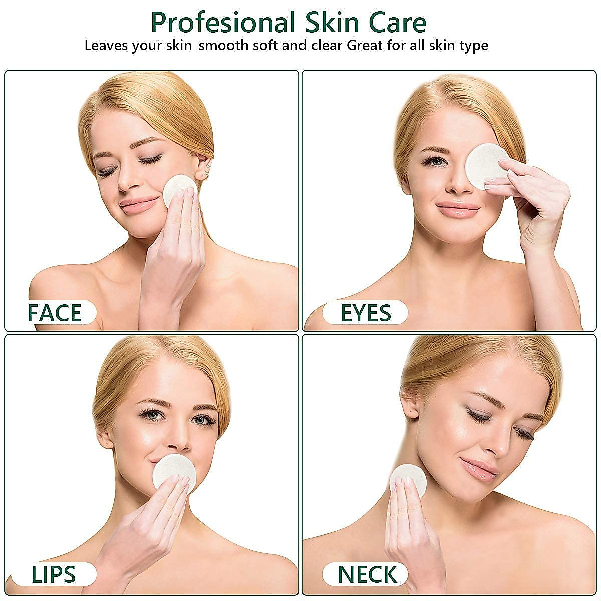 Chloven 30 Pack Reusable Makeup Remover Pads - Bamboo Cotton Rounds for Toner, Washable, Eco-Friendly for All Skin Types with Cotton Laundry Bag