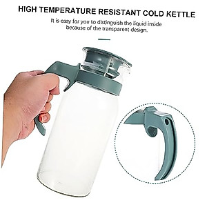 HOMSFOU 3 pcs Teapot Tea and Holder Leak-proof for with Clear Pitcher Lemonade Milk Night Kitchen Ml Kettle Glass Iced Coffee Multi-purpose Drink Glasses Fridge Teakettle Beverage