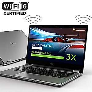 Acer Spin 3 Convertible Laptop, 14" Full HD IPS Touch,Intel Core i5-1035G1,a8GB LPDDR4,256GB NVMe SSD,WiFi 6, Backlit KB,Fingerprint Reader,Rechargeable Active Stylus,Win 10 Pro,SP314-54N-53BF,Silver