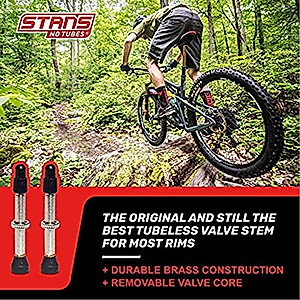 Stans-No Tubes 44mm Presta Universal Valve Stem (Carded Pair for Road)