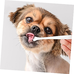 FOMIYES 8 Pcs Pet Toothbrush Dog Self Cat Toothbrush Cleaning Playset Small Head Toothbrush Gentle Dog Brush Kitten Toys Dog Teeth Cleaning Tools Wash Cleaning Kit TPE Manual