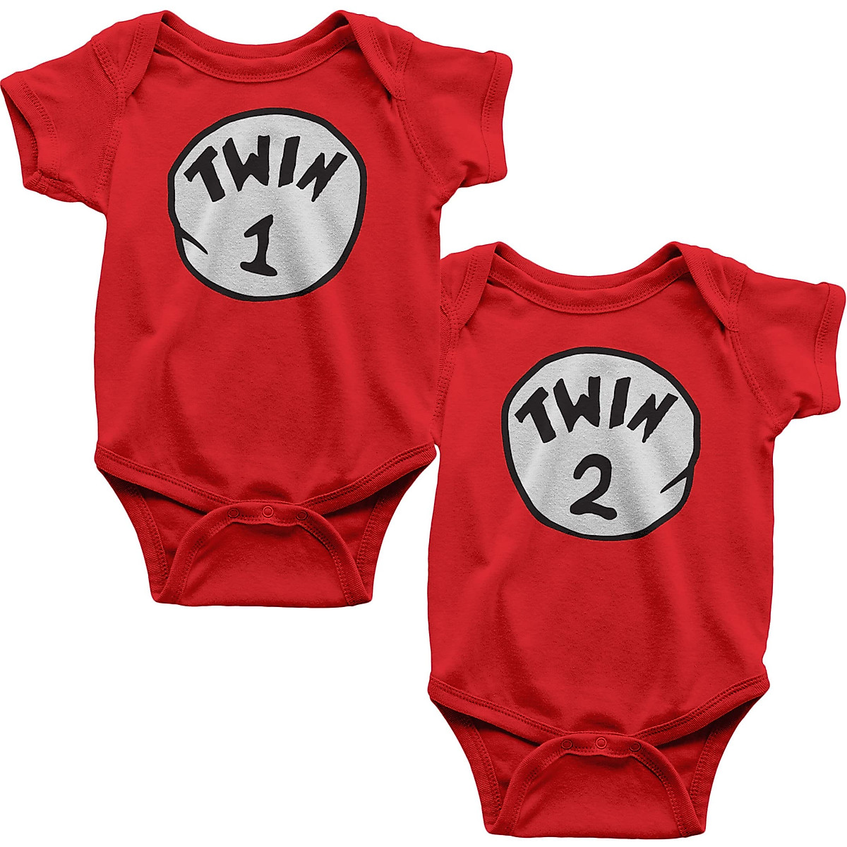 Nursery Decals and More Gender Neutral Baby Bodysuits, Includes 2 Bodysuits, 0-3 Month Twin 1 Twin 2