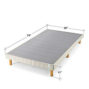 ZINUS GOOD DESIGN Award Winner Justina Metal Mattress Foundation, 11 Inch Platform Bed, No Box Spring Needed, Twin, Beige
