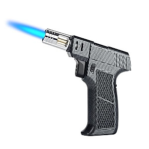 Butane Torch, Lighter Refillable, Torch Lighter with Safety Lock and Adjustable Flame, Blow Torch for DIY Creme Brulee, Baking, Cooking Food, BBQ, Lighter Torch No Gas Included