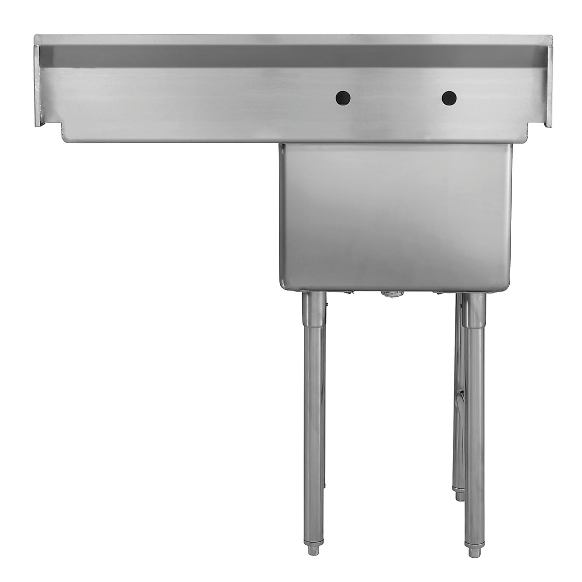 Kratos 29N-008 - Commercial NSF 1 Compartment Sink - 18"Wx18"Lx12"H Bowl Size - 18" Drain Board