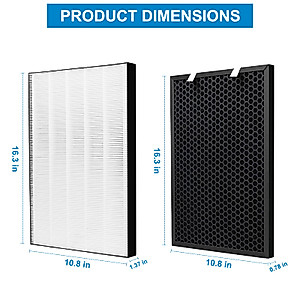 Air220 Air320 HEPA Filter Replacement Compatible with Bissell Air220 Air320 2768A 2609A Air Purifier, Include 2 Pack True HEPA Filter + 6 Pack Pre Filter, 1 Pack Activated Carbon Filter