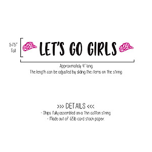 Let's Go Girls Banner Bachelorette Party Banner Galentine's Day Banner