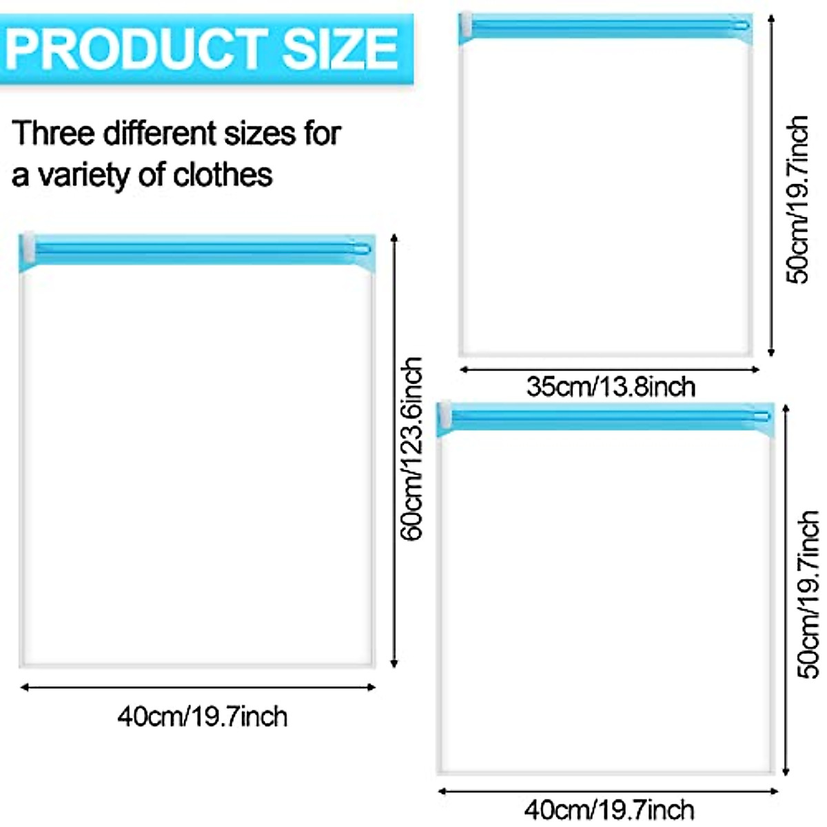 24 Pack Travel Space Saver Bags Rolling Compression Bags Bulk for Packing Luggage Clothes, 8 x XL, 8 x L, 8 x S, Vacuum Seal Storage Bags Roll Up Shrink Bags Without Pump for Traveling Space Saving