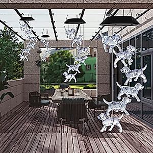 Dog Wind Chimes, Ousenone Solar Wind Chimes Color Changing Outdoor Unique Birthday Gifts for Women Gardening Gifts for mom Grandmother