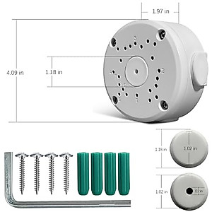 Universal Bullet Security Camera Junction Box Mount Bracket(8 Pack),Waterproof Aluminum Junction Box for IP Camera Electric Enclosure, Indoor/Outdoor Wall Ceiling Mount Hide Cable Junction Base Boxes