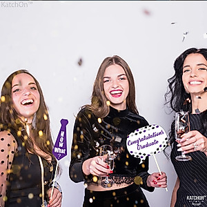 KatchOn, Purple Graduation Photo Booth Props 2024 - Pack of 24 | Purple Graduation Photo Props, Purple Graduation Decorations Class of 2024 | Graduation Picture Props, Graduation Party Decorations