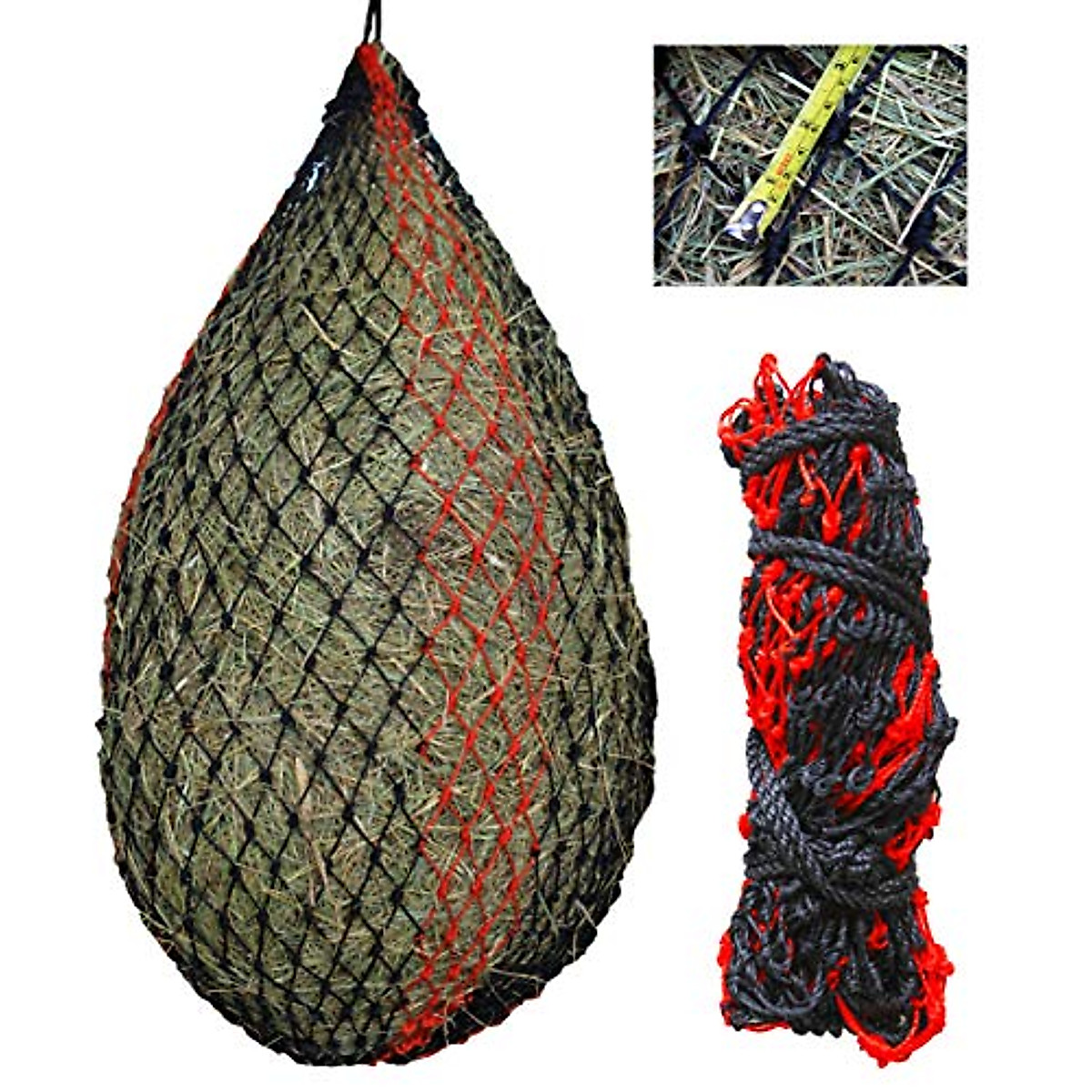 T TEKE Deluxe Slow hay Feeder hay nets, 1-3/4" Feeding Holes, Horse Supplies hay Bags for Horses, Goats