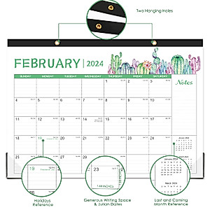 2023-2024 Desk Calendar - Jan 2023 - Jun 2024, 18 Months Large Monthly Desk Calendar, 17" x 12", Desk Pad, Large Ruled Blocks, to-do List & Notes, Best Desk/Wall Calendar for Planning or Organizing