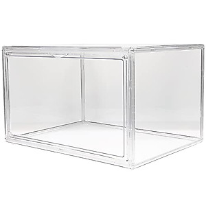 COLLBATH Supplies Case Stationery Lids Acrylic Book Trinkets for Shoe Home Boys Display Bookshelf Clear with Large Collapsible Desk Transparent Convenience Bookrack Folder Toy Crate
