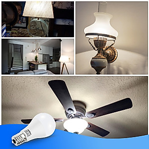 Heifymi E17 Intermediate Base 5W LED Bulb, 40 Watts Equivalent, Neutral/Natural White 4000K, 500 Lumens, AC120 Volts, LED Replacement for Chandelier Ceiling Fan Lights Bulbs, Non-dimmable(4 Pack)