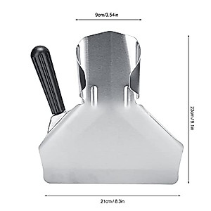 Multifunctional Kitchen Thickened Stainless Steel French Fries Shovel French Fries Bagging Spoon, Open Design For Easy Access Surface Non Slip Detachable Seamless One Piece Durable