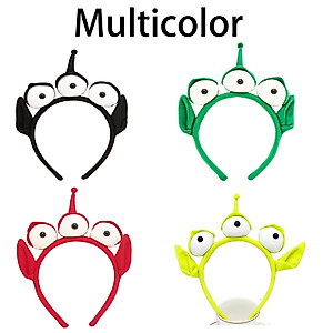 Jing xin Alien Headband Toy Stretchy Plush Eyeball Headband Accessories Alien Monster Headband for Party Cosplay (Green)