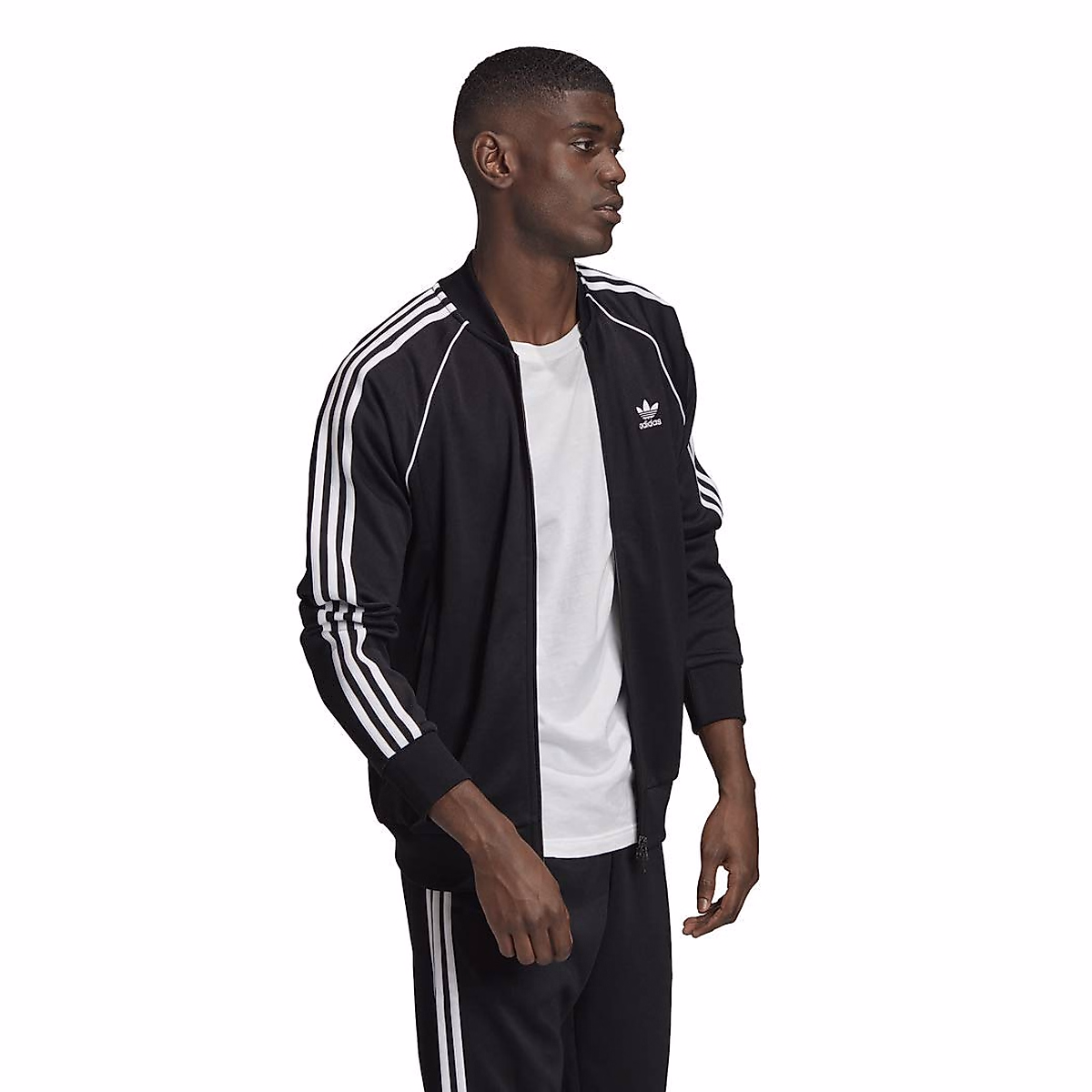 adidas Originals mens Adicolor Classics Primeblue SST Track Jacket Black/White X-Large