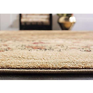 SAFAVIEH Lyndhurst Collection 2'3" x 16' Beige / Multi LNH224A Traditional Paisley Non-Shedding Living Room Bedroom Runner Rug