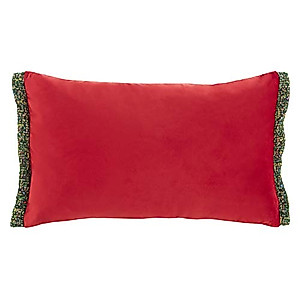 Safavieh Home Joy Green and Red Holiday 12 x 20-inch Decorative Pillow Pillow