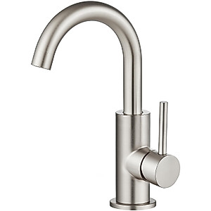 Midanya Wet Bar Sink Faucet for Bathroom Kitchen Small Farmhouse Vanity Lavatory Faucet Single Handle Utility Marine Faucet,Modern,Brushed Nickel