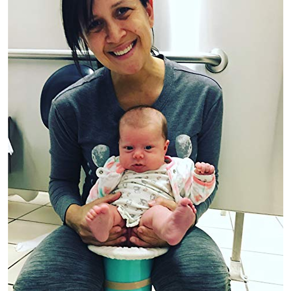 Top Hat Potty for Newborn Infant Potty Training | Elimination Communication | Includes 100% Cotton Undyed Fleece Cozy | Anti-Slip Rubber Band | for EC Baby Potty Training (Grey)