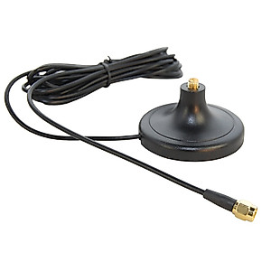 HQRP 3M RP-SMA WiFi Antenna Extension Cable Connector Magnetic Base Works with D-Link DIR-825 / DIR-628 / DGL-4500 / DIR-660 / DIR-615 / DIR-855 / DIR-655 + HQRP Coaster