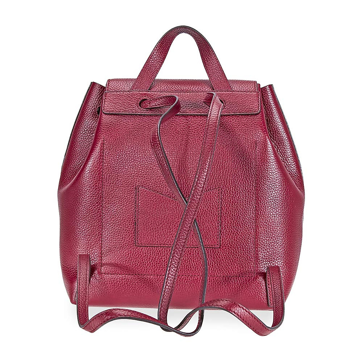 Michael Kors Junie Medium Pebbled Leather Backpack - Maroon